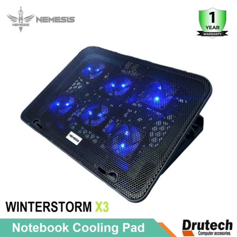 Promo Nemesis X-3 Gaming Notebook Cooling Pad Winterstorm 6 Fan Diskon ...