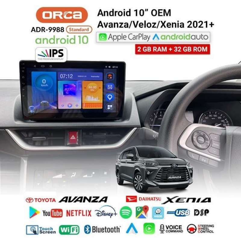 Jual Head Unit Android Orca Auto CarPlay 10â ³ Avanza/Veloz/Xenia 2021 ...