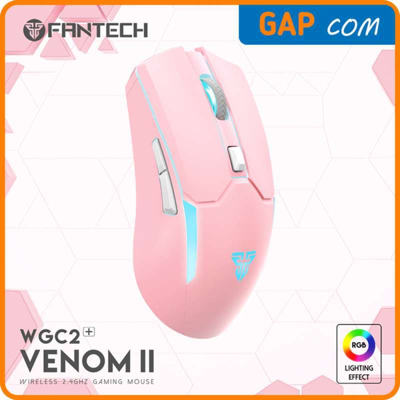 Jual MOUSE GAMING WIRELESS FANTECH VENOM II WGC2+ RGB PINK SAKURA ...