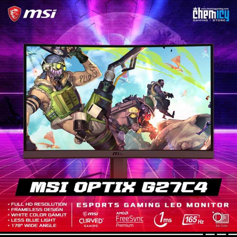 Jual MSI Optix G27C4 27inch 165Hz FreeSync Curved Gaming Monitor di ...