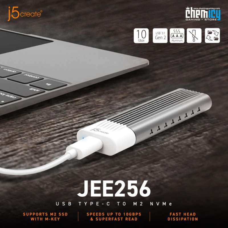 Jual j5Create JEE256 USB Type-C to M.2 NVMe SSD Enclosure di Seller ...