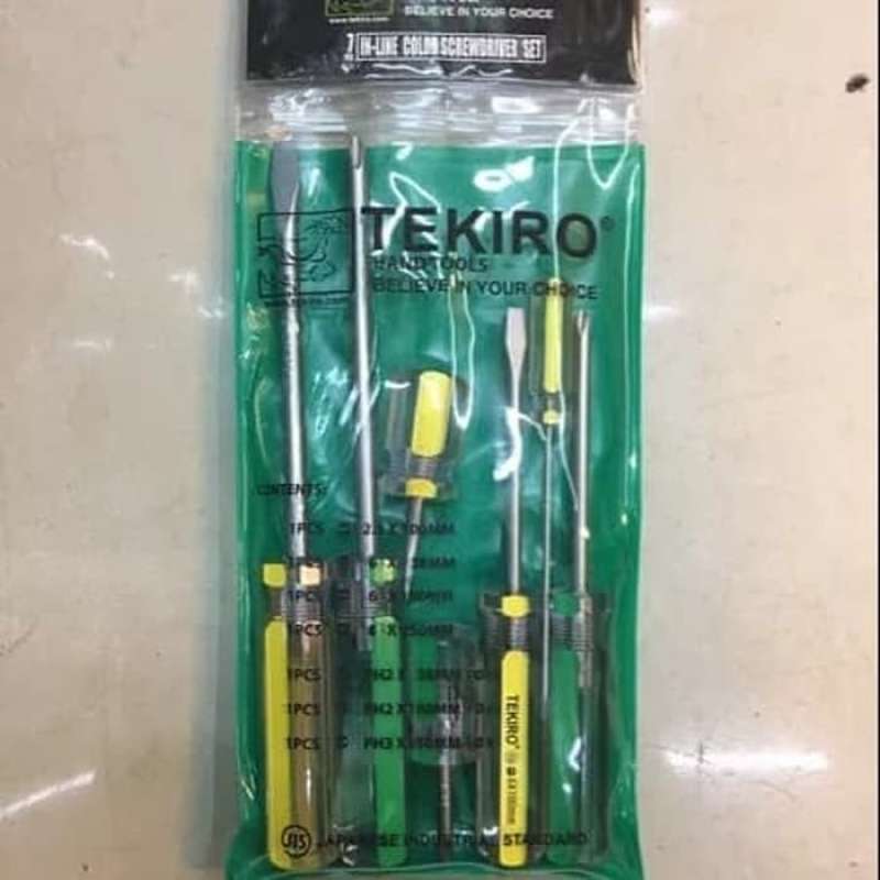 Promo Tekiro Obeng Set 7 Pcs - & + Diskon 23% di Seller SENTRA ...