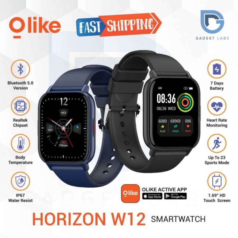 Jual Smartwatch Horizon W12 with Body Temperature Sensor - Resmi di ...