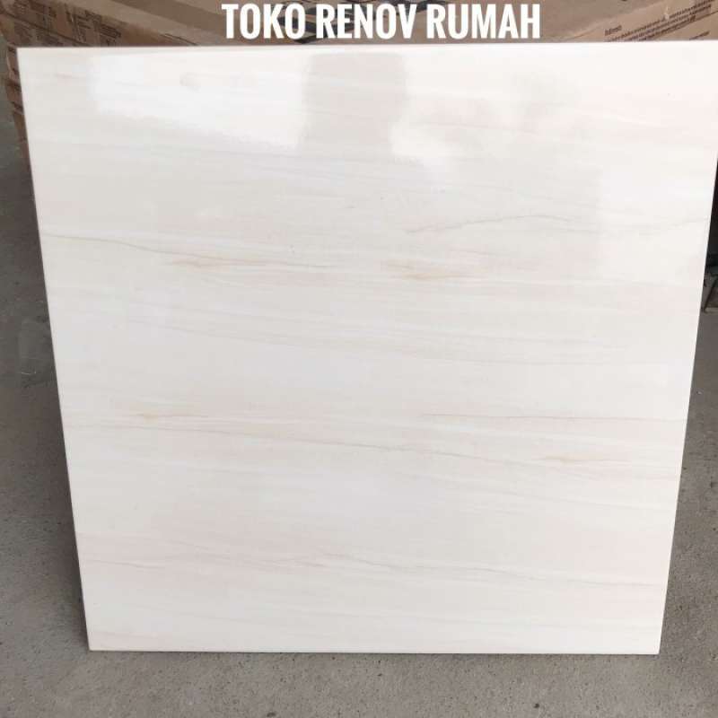 Jual Keramik 50X50 Putih Motif (Glossy)/ Keramik Lantai Cream Motif di ...