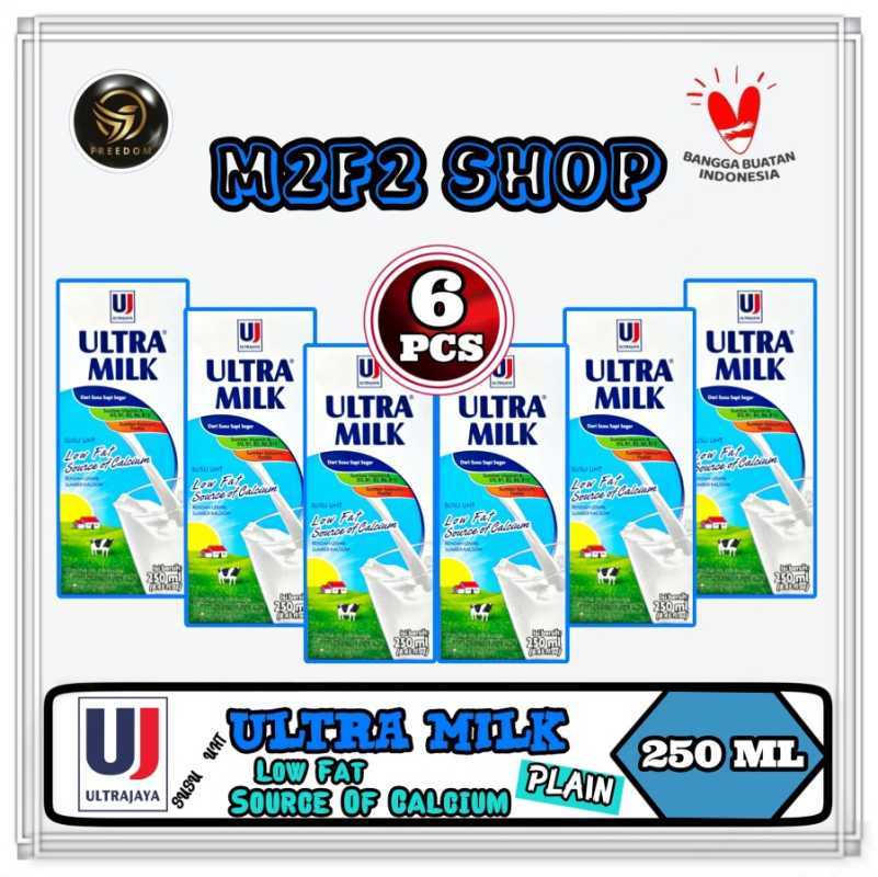 Promo Susu Ultra Milk Low Fat Source Of Calcium | Plain 250 Ml (kemasan ...