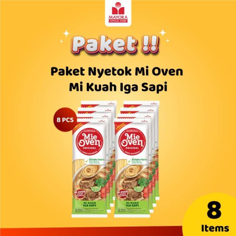 Jual Mie Oven Mi Instan Kuah Iga Sapi 8 pcs di Seller Mayora Official ...