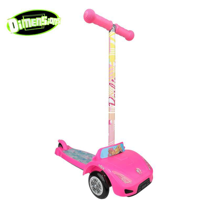 Promo Dimensions 3D Scooter Barbie 3 Wheeled Convertible - Skuter Anak ...