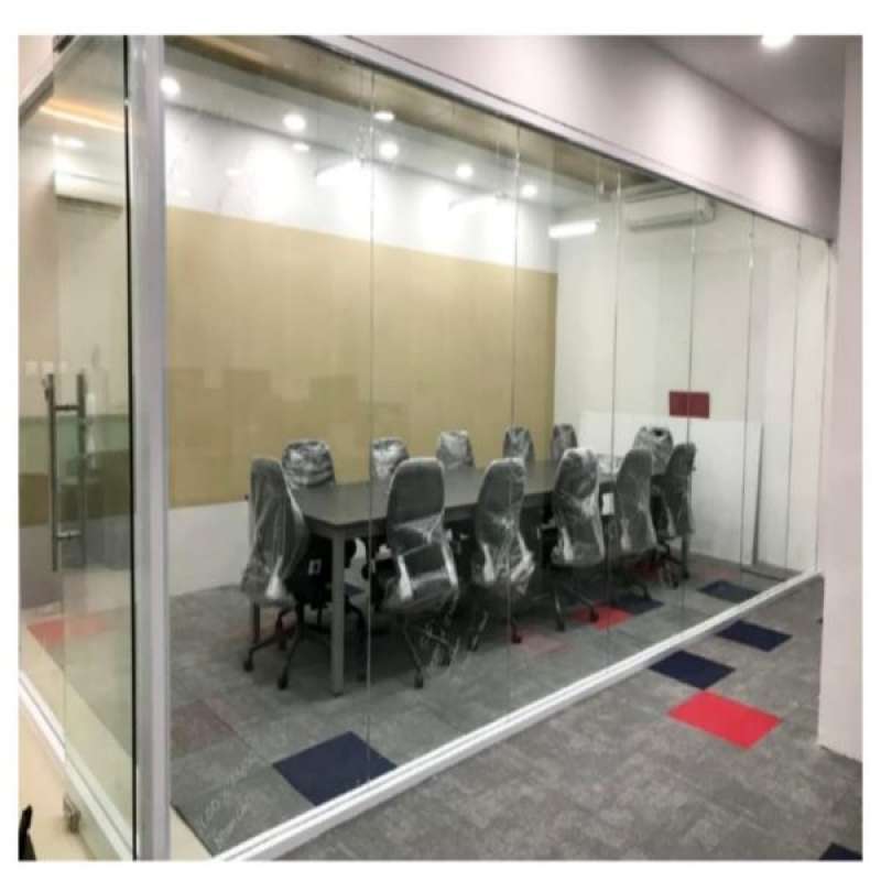Jual Kaca Partisi Kantor Custom Tempered Clear 12mm Asahi Di Seller ...