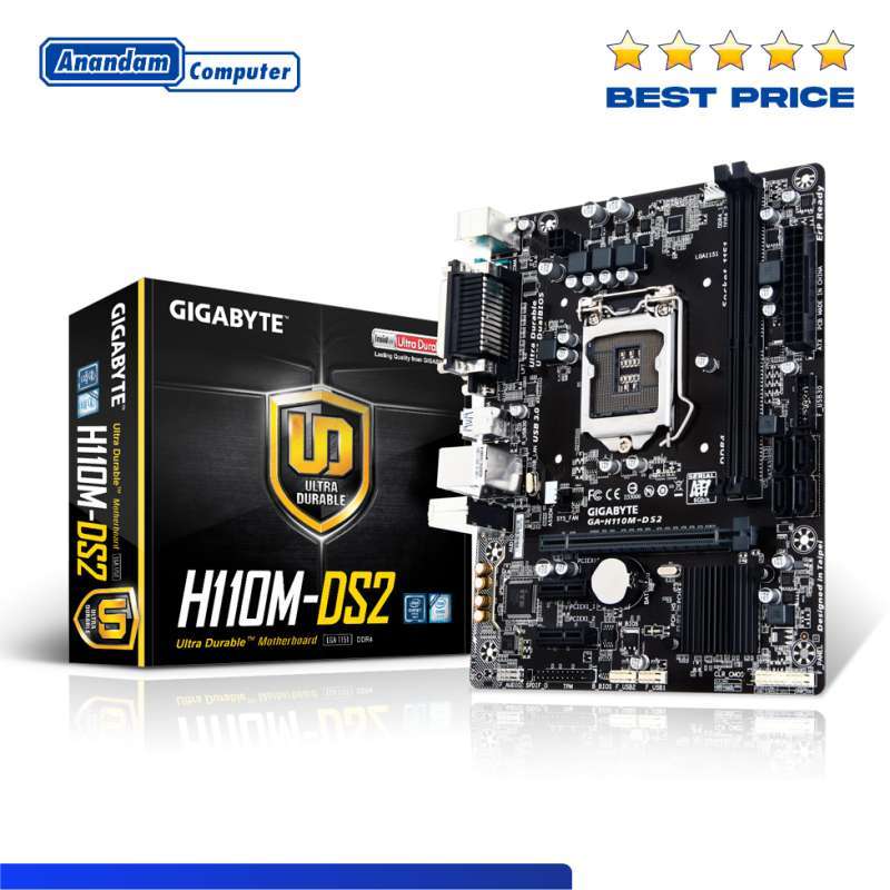 Jual Motherboard Gigabyte H110M-DS2 DDR4 Intel Socket 1151 H110 di ...