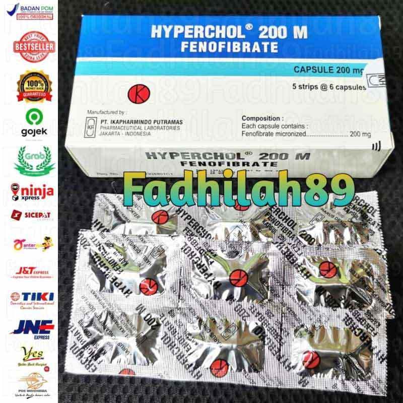 Jual HYPERCHOL 200 M FENOFIBRATE 200 Mg Strip (6 Kapsul) ORIGINAL ...