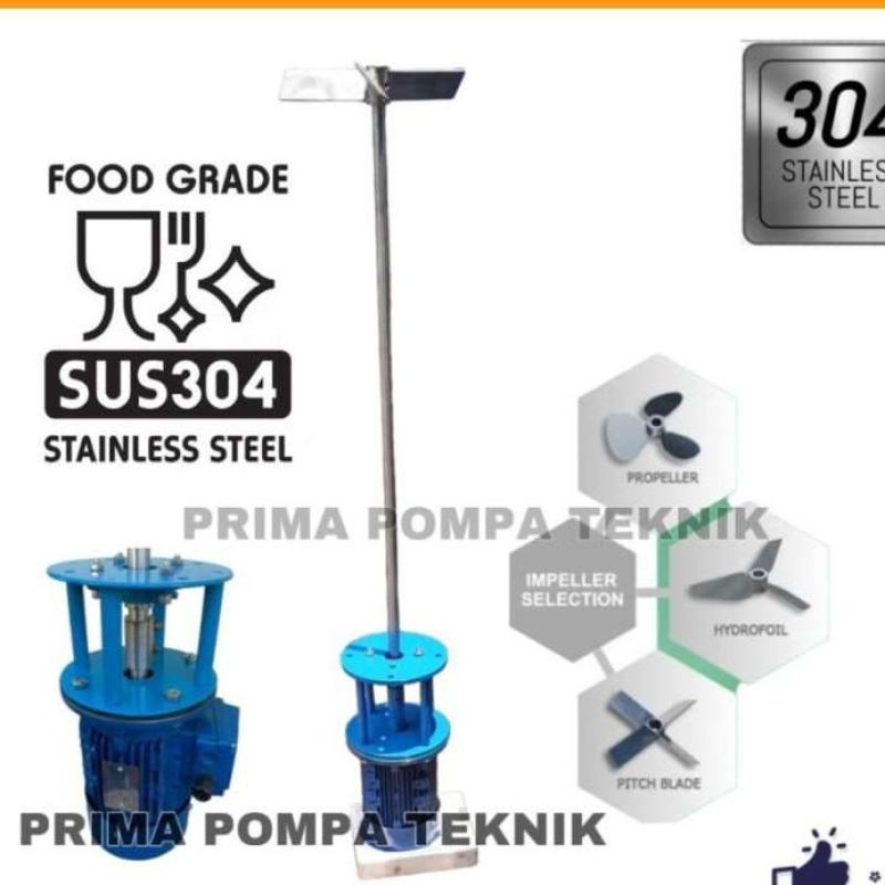 Jual Agitator Mixer Kimia SS304 5.5KW 7.5HP 1450RPM 3 Phase 4 Pole ...
