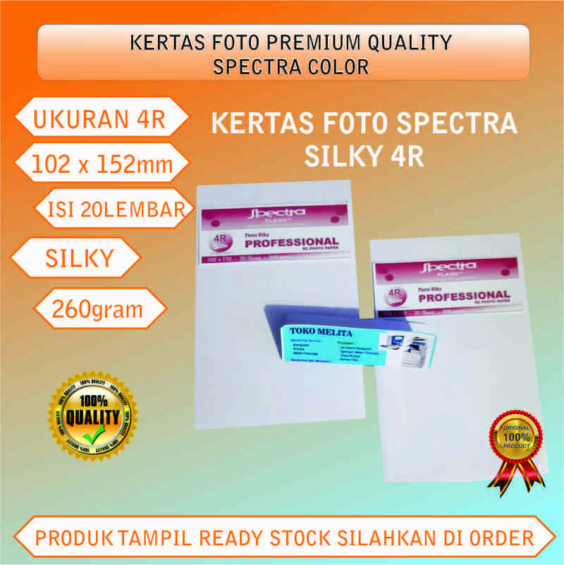 Jual Spectra Kertas Foto 4R Silky 260 Gram Isi 20 Lembar di Seller ...