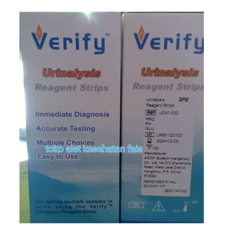 Promo Verify 3 Parameter Urinalysis Reagent Strip Test Urine Diskon 23% ...