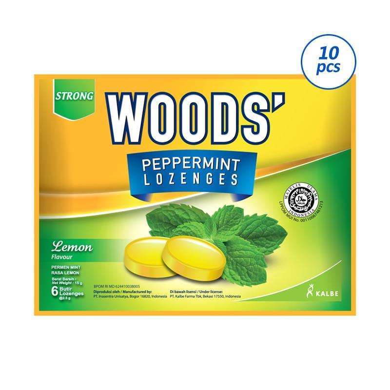 Promo Woods Permen Peppermint Lozenges Lemon Diskon 11% Di Seller ...