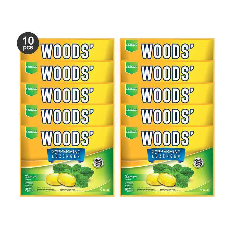 Promo Woods Permen Peppermint Lozenges Lemon Diskon 11% Di Seller ...