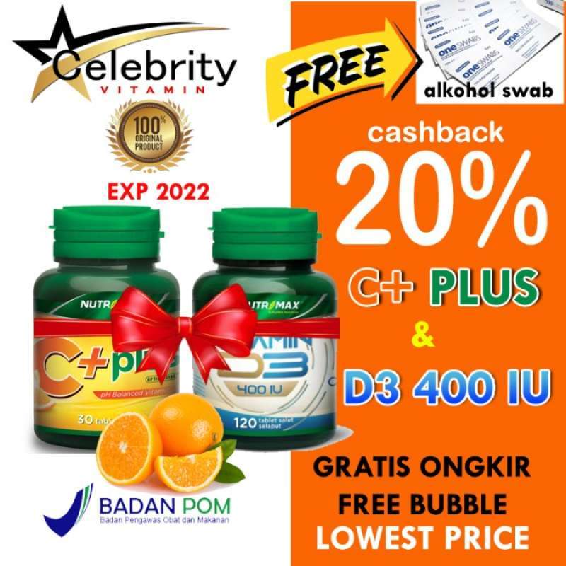 Jual Nutrimax Vitamin D3 400 Iu 120s Vitamin C Plus 500 Mg 30s Tulang Imun Di Seller Afifah Tick ...