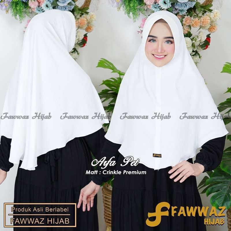 Jual Pet Arfa Airflow Crinkle Ori Fawwaz Hijab Maryam Simple - Navy Di ...