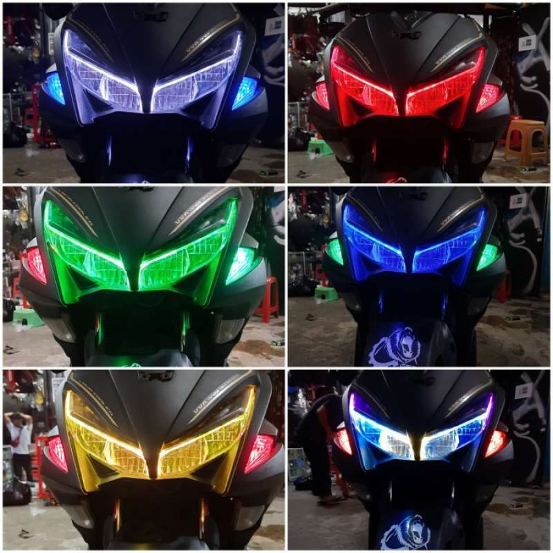 Jual LAMPU DRL ALIS AEROX RGB 8 WARNA MERAH PUTIH BIRU HIJAU UNGU ...