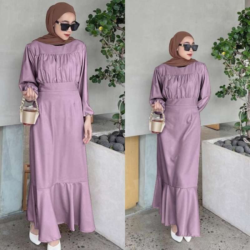 Jual ready !! Hyejin Dress Korean Look 2022/Dress Mermaid OOTD Wanita ...