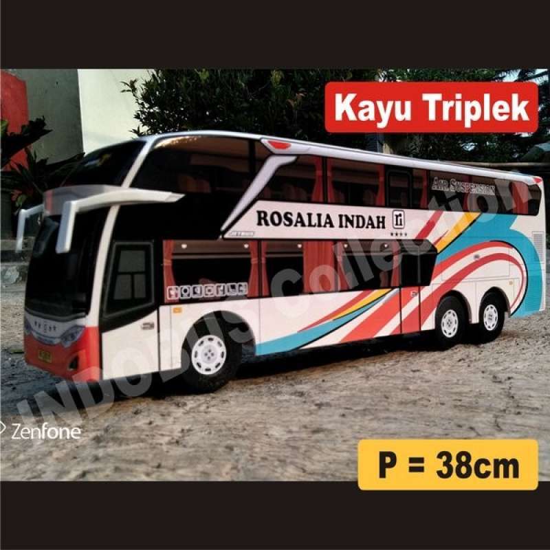 Promo Miniatur Bus Bis ROSALIA INDAH JB3 PLUS DOUBLE DECKER perkakas ...