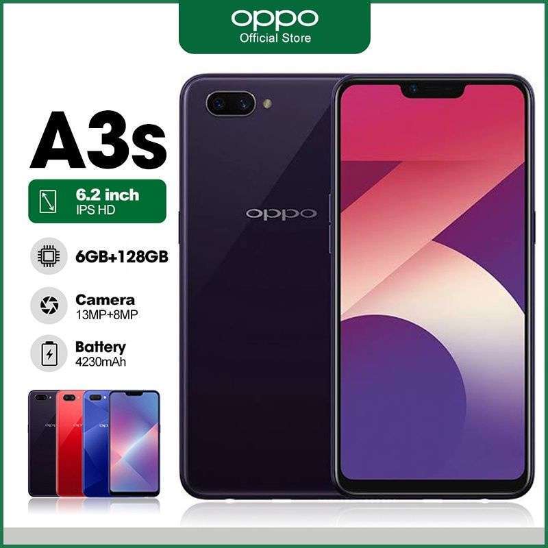 Promo Hp Oppo A3s 6/128 Gb Fullset Garansi 1 Tahun - Biru Diskon 16% Di ...