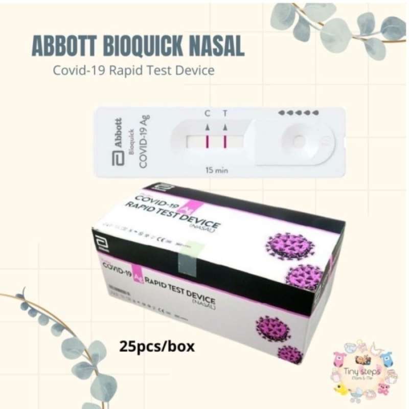Jual New Original Abbott Bioquick Nasal Antigen Swab - 1 Box Isi 25Pcs ...