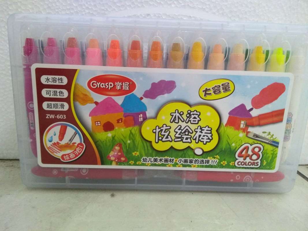 Promo Crayon Grasp 48 Warna Water Soulable Stik Besar Diskon 21% Di ...