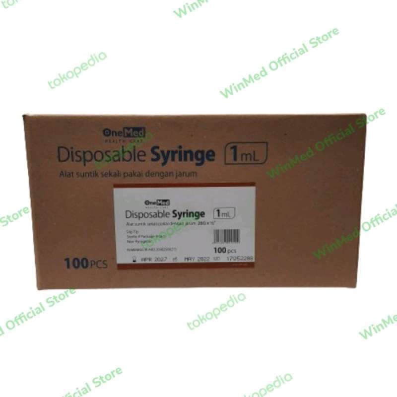 Jual syringe 1 ml onemed spuit 1 CC onemed suntikan 1cc onemed di ...