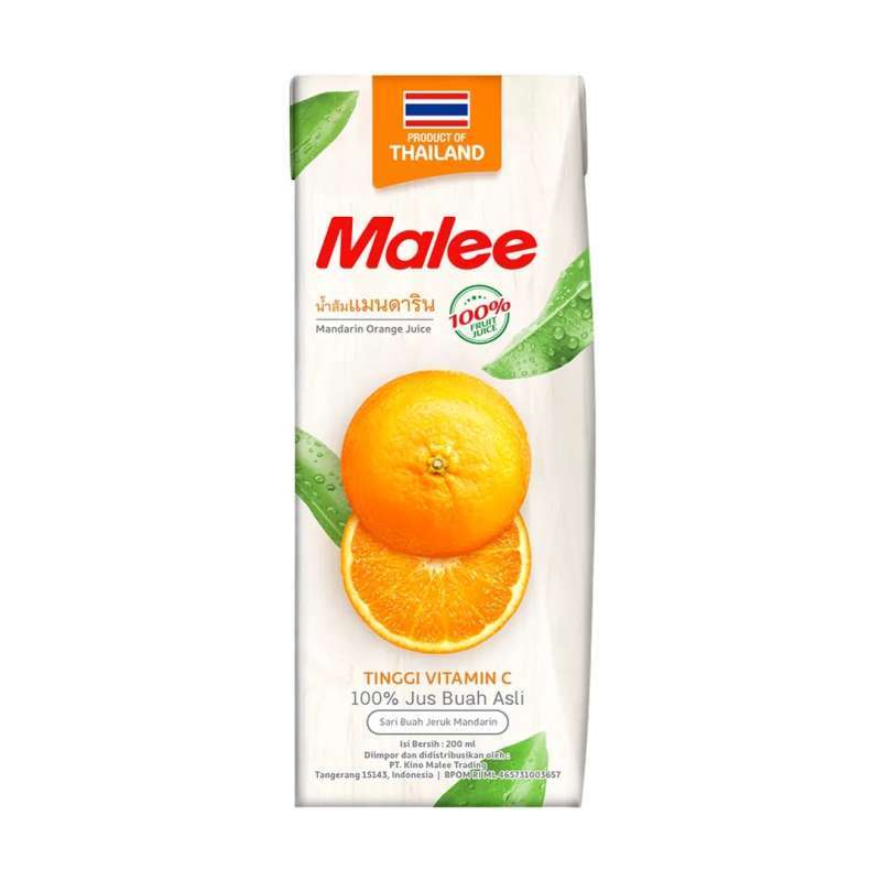 Jual Malee Juice Mandarin Orange Pulp 200Ml di Seller Suzuya Official ...