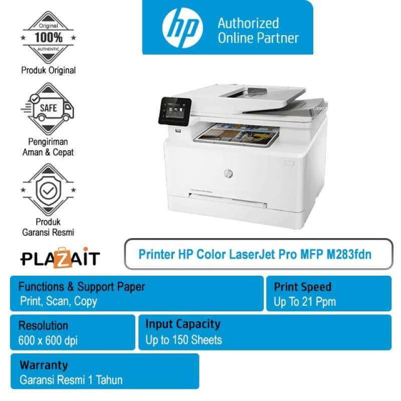 Jual Printer HP Color LaserJet Pro MFP M283fdn -100% ORIGINAL di Seller ...