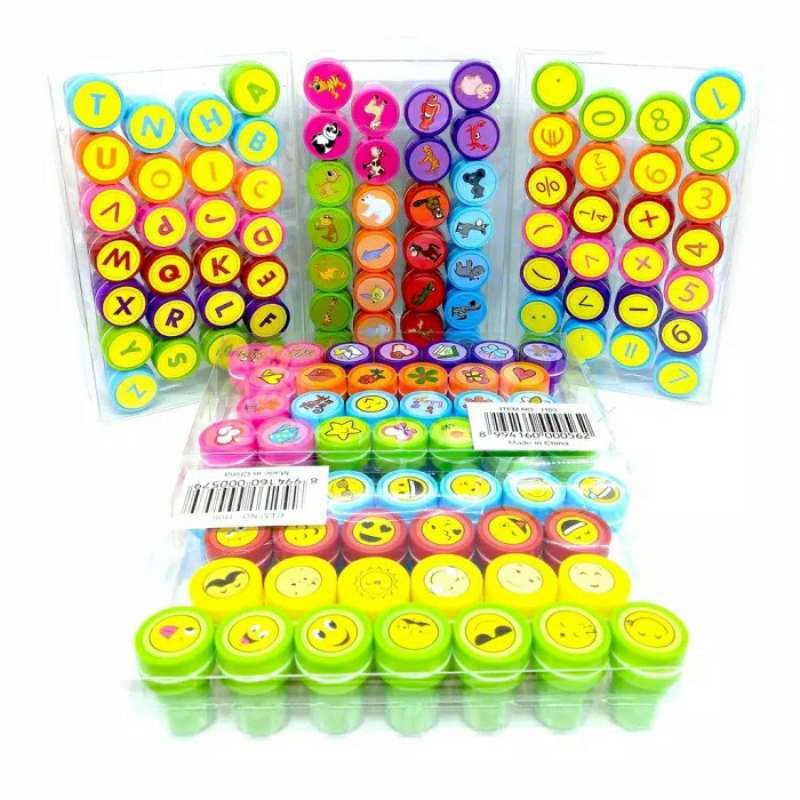 Jual Alphabet Stamp Cap Emoticon Stamp Number Stamp Stempel di Seller ...