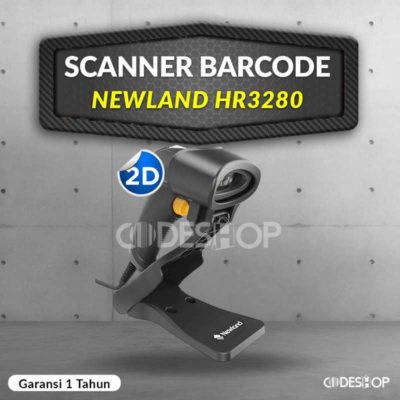 Jual Scanner Barcode Newland HR3280 HR 3280 2D Imager USB Plus Stand di ...