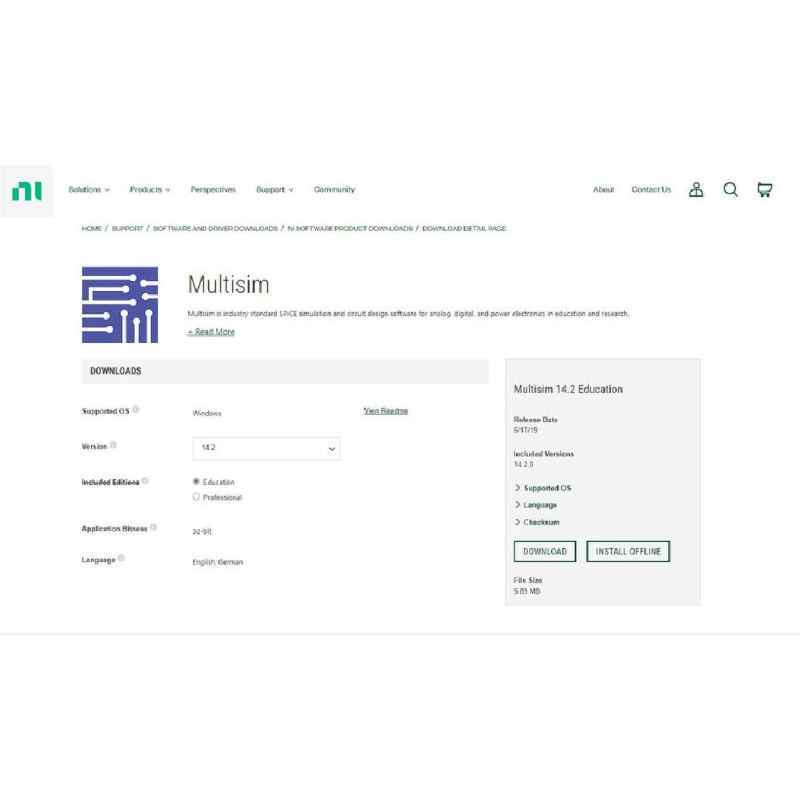 Promo Software Ni Multisim 14.2 Profesional Circuit Simulator Full ...