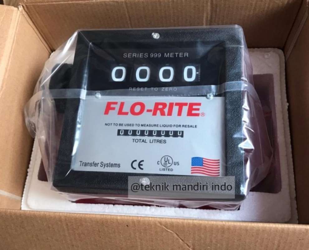 Jual Flow Meter 4 Digit 1 1/2 Inch Flo - Rite 999 L Totalizer Analog Di ...