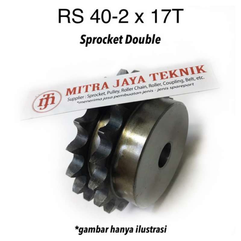 Jual SPROCKET GEAR DOUBLE RS 40 - 2 x 17T GIR RANTAI GIGI 17 di Seller Mqueen Auto Car - Duren ...