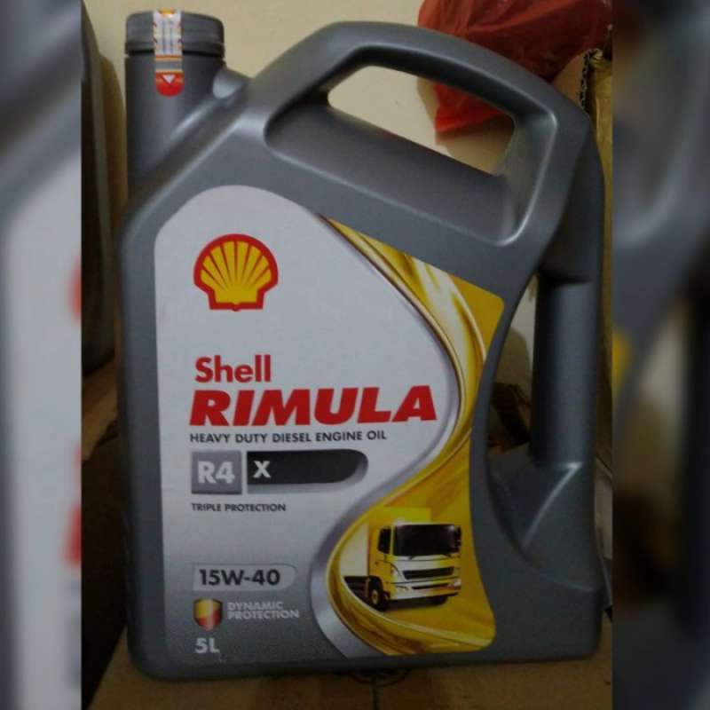 Promo Shell Rimula R4X Sea 15W-40 Galon Isi 5Liter Diskon 17% di Seller ...