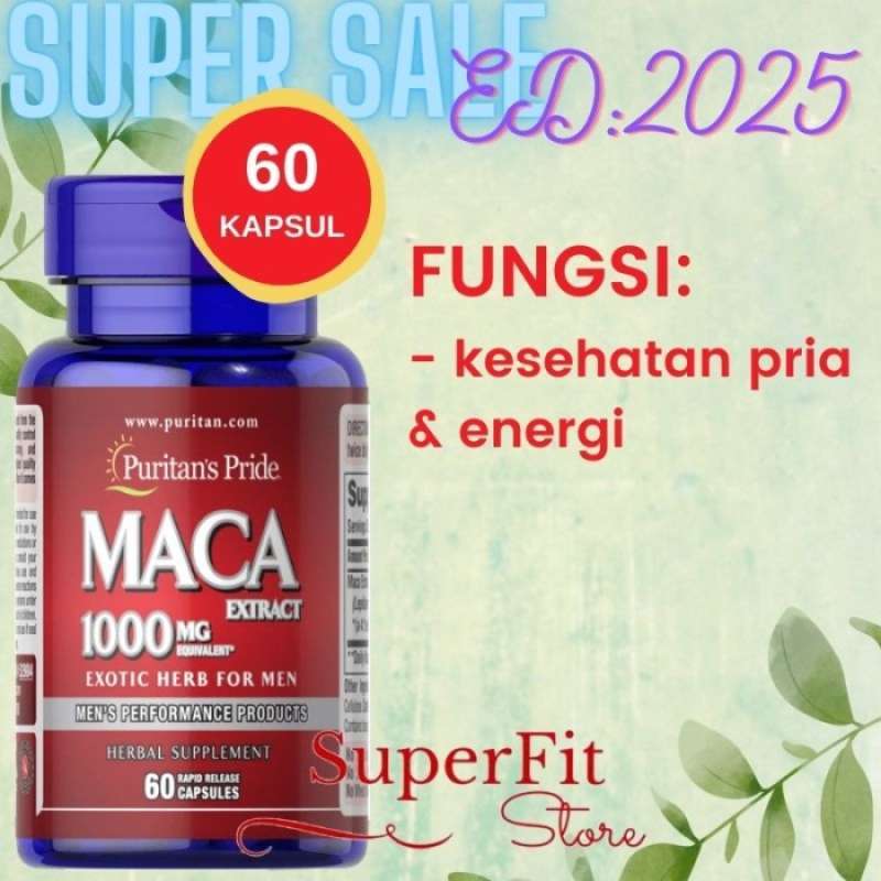 Jual Puritan'S Puritan Pride Maca 1000 Mg Exotic Herb For Men - 60 Kapsul di Seller Emerald ...