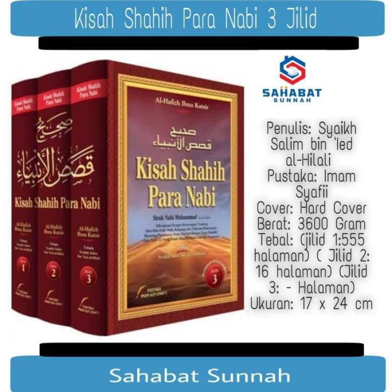 Promo Buku Kisah Shahih Para Nabi 3 Jilid + Tas - Pustaka Imam Syafii ...