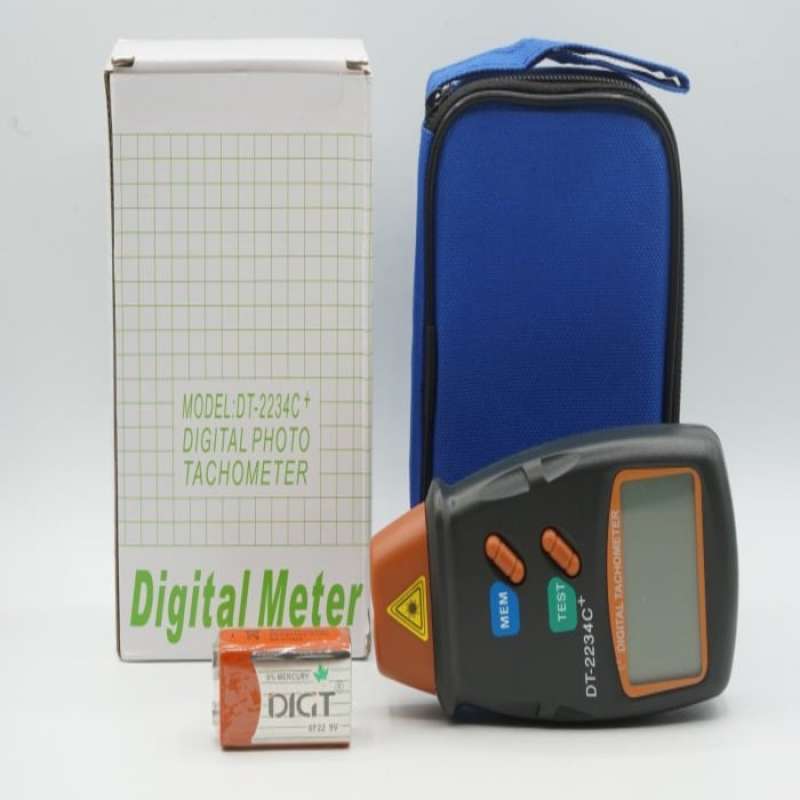 Jual Premium DT2234C Digital SpeedoMeter Laser Tachometer RPM Speed ...