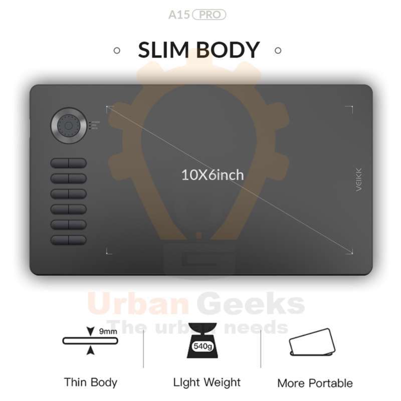 Jual Veikk A15 Pro Digital Graphic Drawing Pen Tablet Alt Huion Xp Pen ...