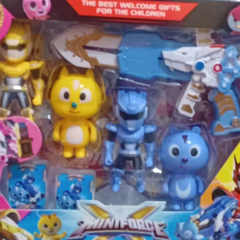 Jual Mainan Anak Action Figure Robot Mini X Force Pistol Miniforce Hero ...