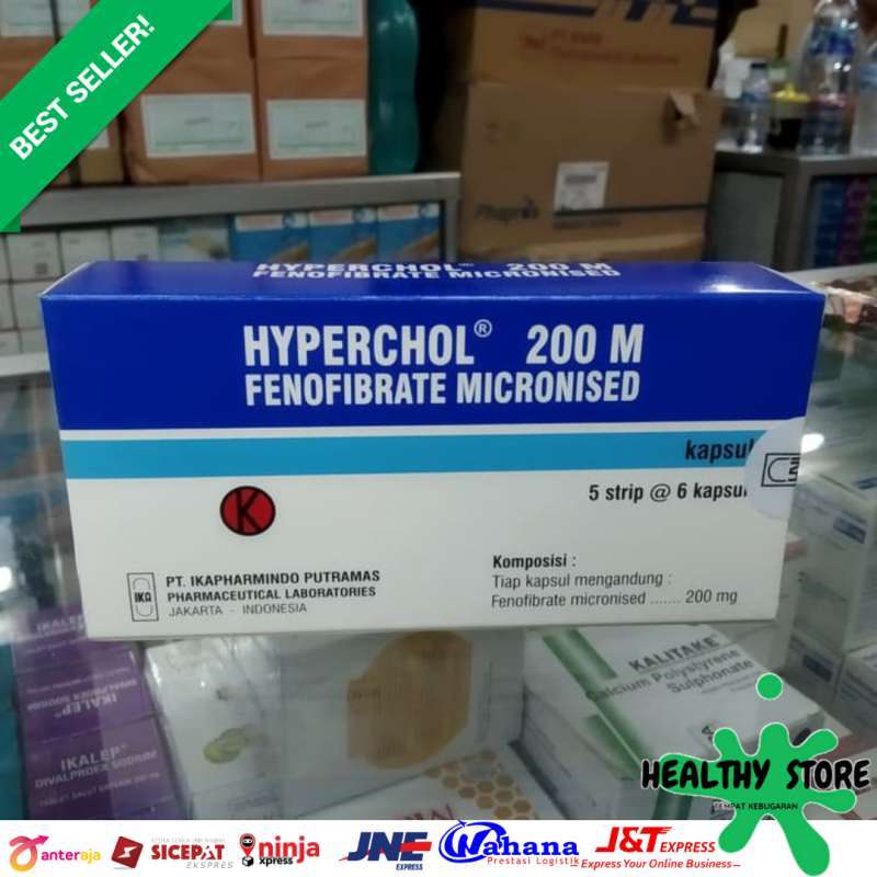 Jual Hyperchol 200 Mg Fenofibrate Micronised 200 Mg Per Box ORIGINAL di ...