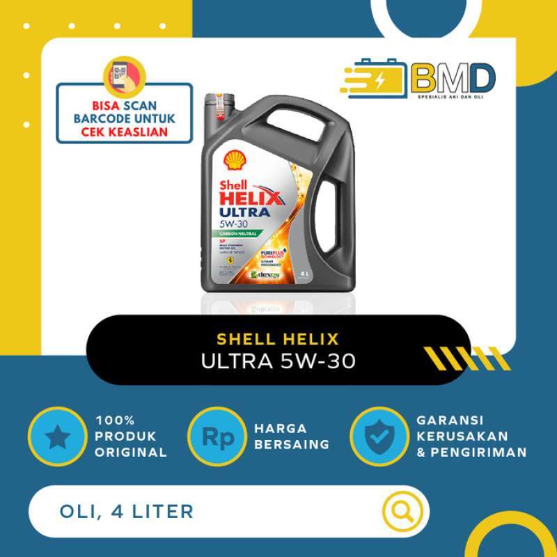 Promo Shell Helix Ultra 5W-30 - 4 Liter Diskon 23% di Seller Mqueen ...