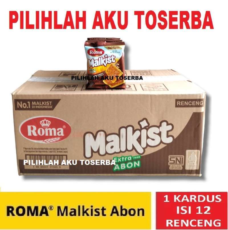 Promo Biskuit Roma Malkist Abon Crackers Renceng - 1 KARDUS ISI 12 ...