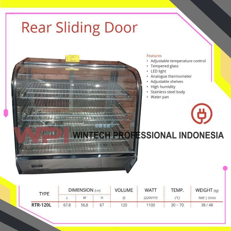 Jual Getra RTR-120L Mesin Showcase Warmer Mesin Penghangat Makanan ...