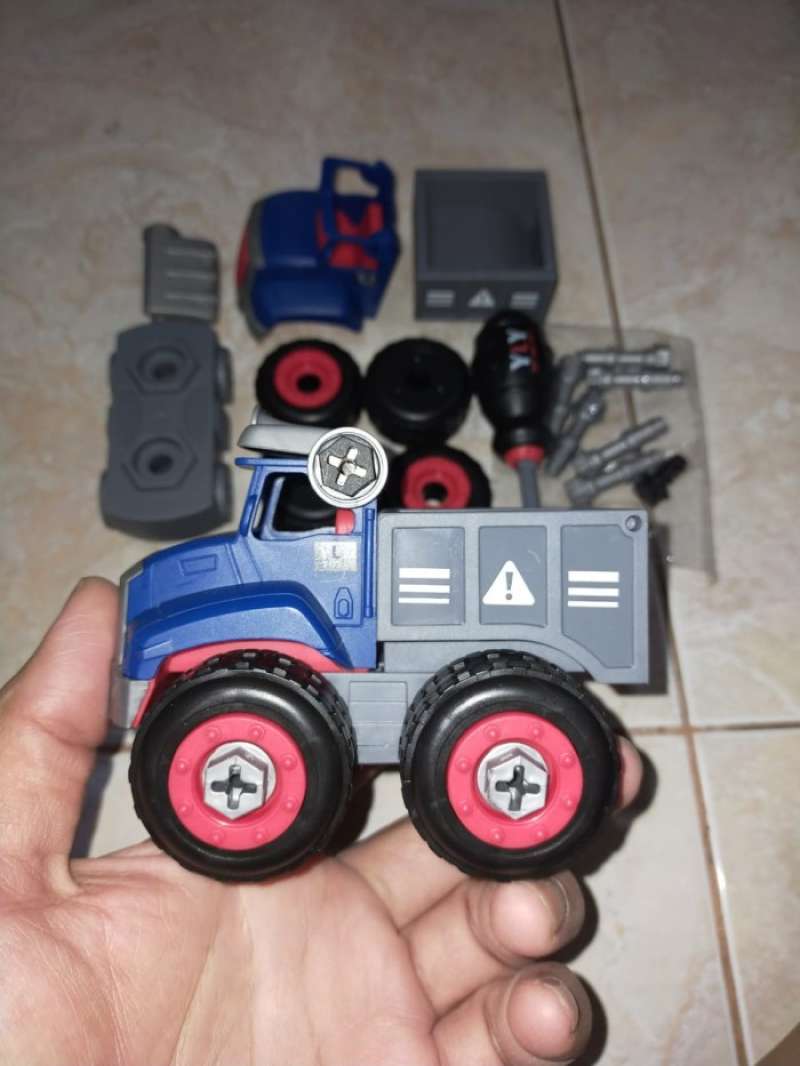 Promo Mainan Edukasi Bongkar Pasang Truck Bak Rakit konstruksi satuan ...