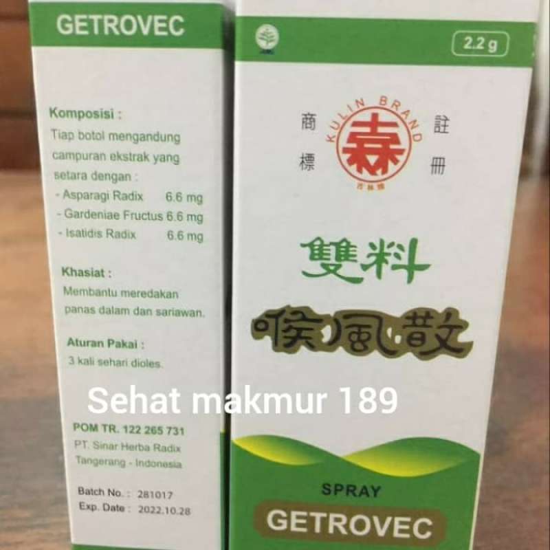 Jual getrovec spray// hau fung san semprot obat sariawan dan tengerokan ...
