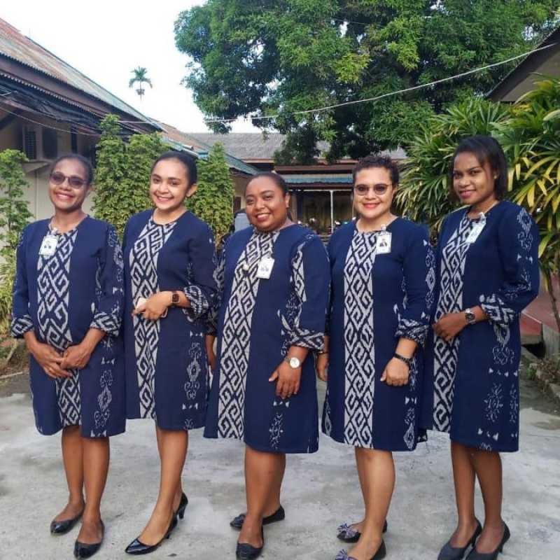 Jual Dress Tenun Toraja Warna Navy - Dress Toraja, Xxl Di Seller Fika ...