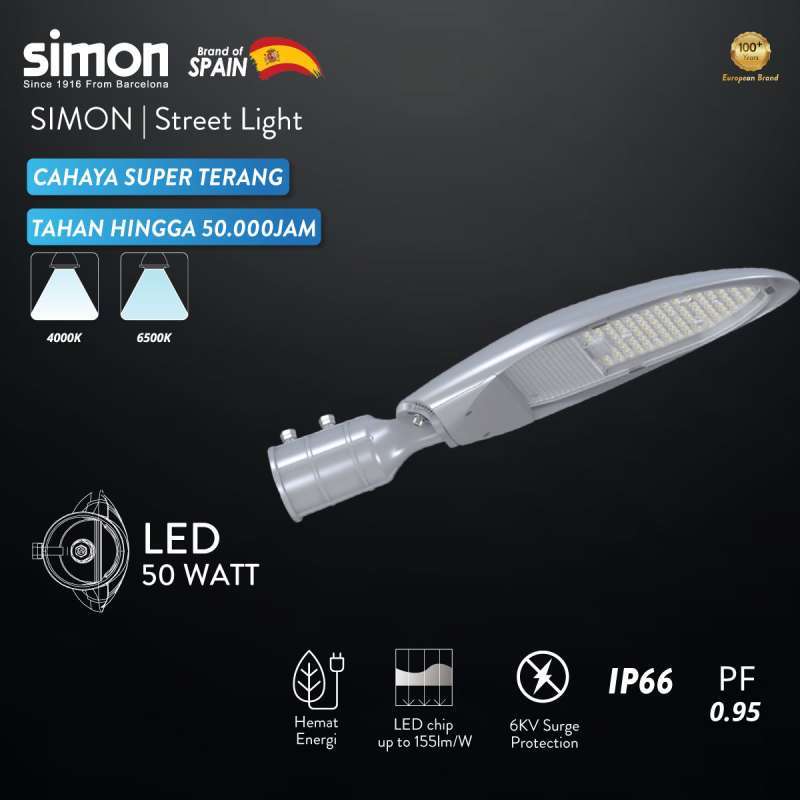 Jual Lampu Simon Street Light 50 Watt - 4000k Di Seller Simon - Duri ...
