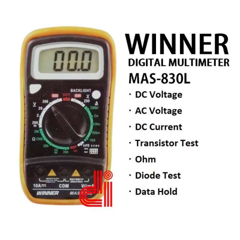 Promo Winner Mas830L Digital Multimeter Mas 830 L Multi Meter Tester ...